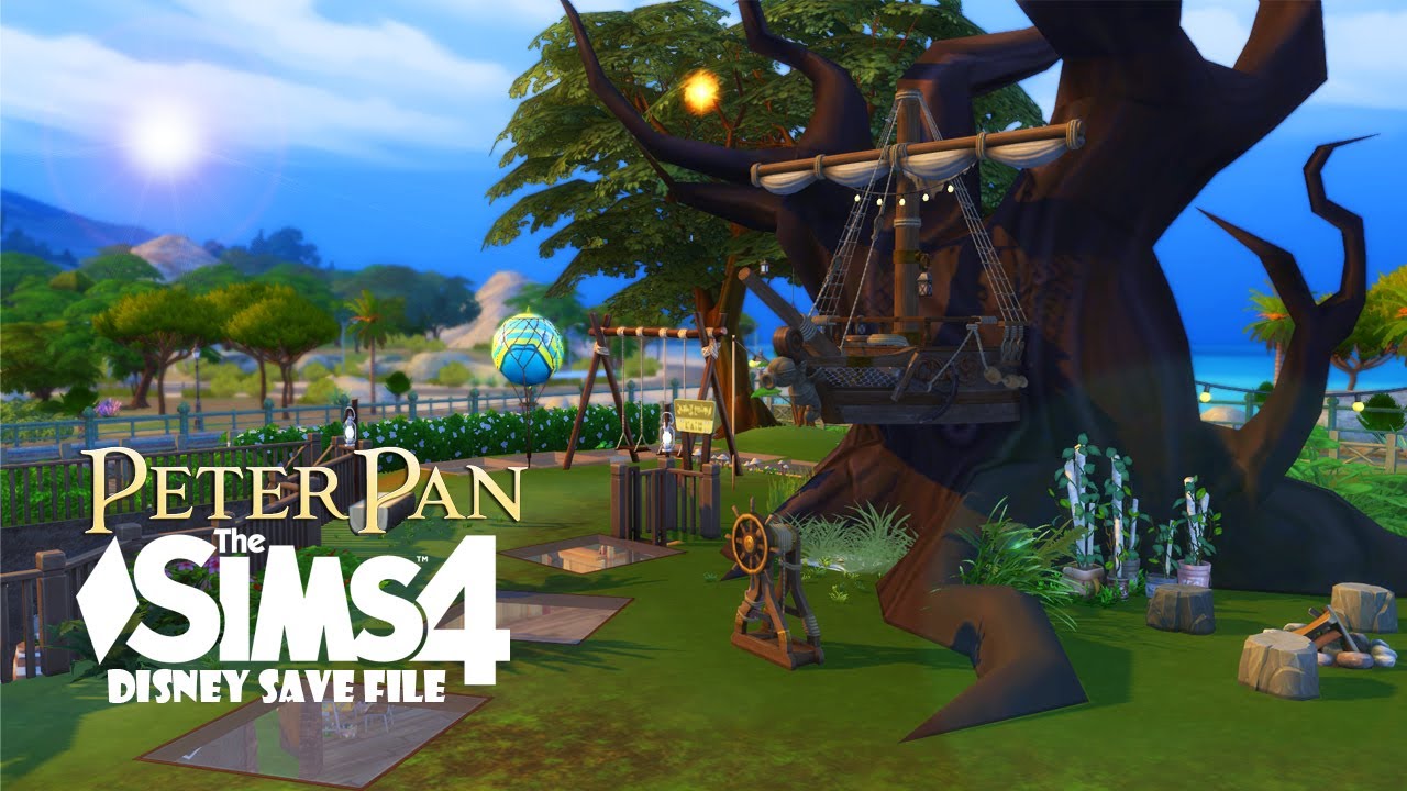 The Sims 4 - Disney Save File #4 | Lost Boy's Park🌳🏴‍☠️ - YouTube