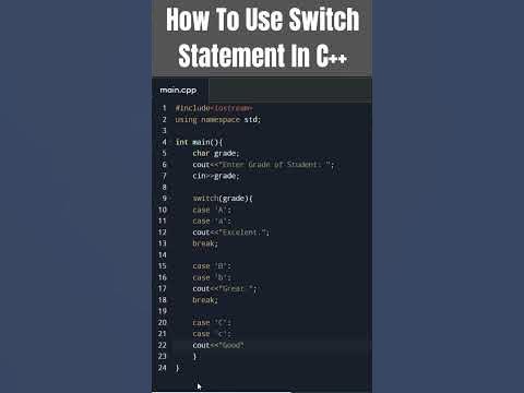 How to Use Switch Statement In C++ - YouTube