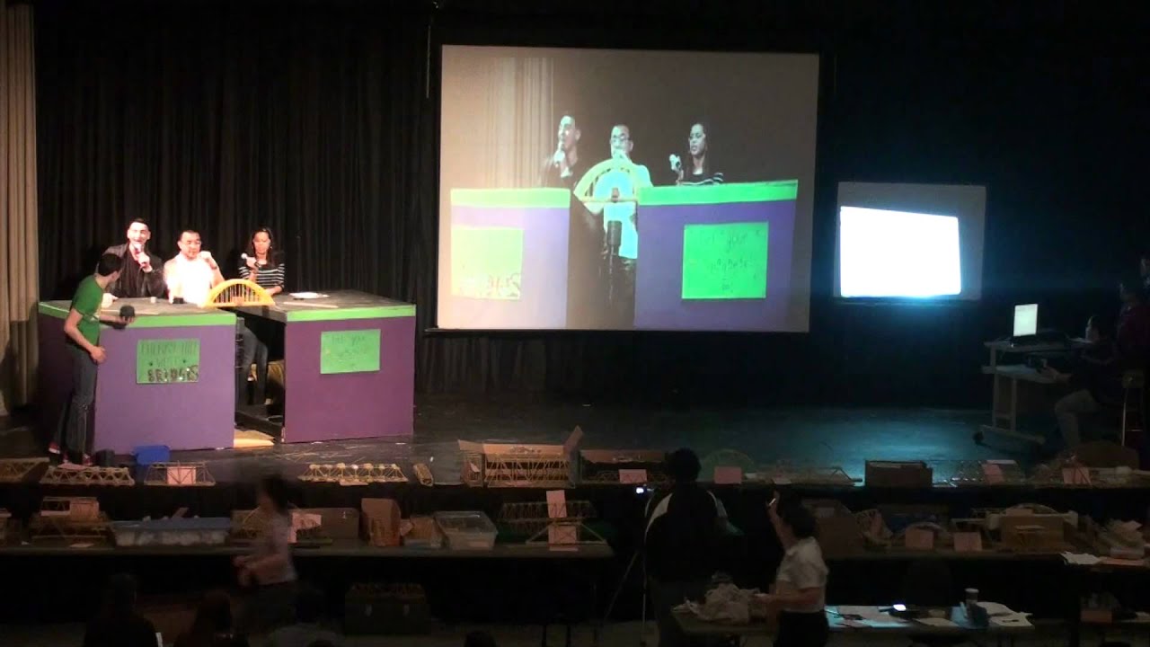 Spaghetti Bridge testing - YouTube