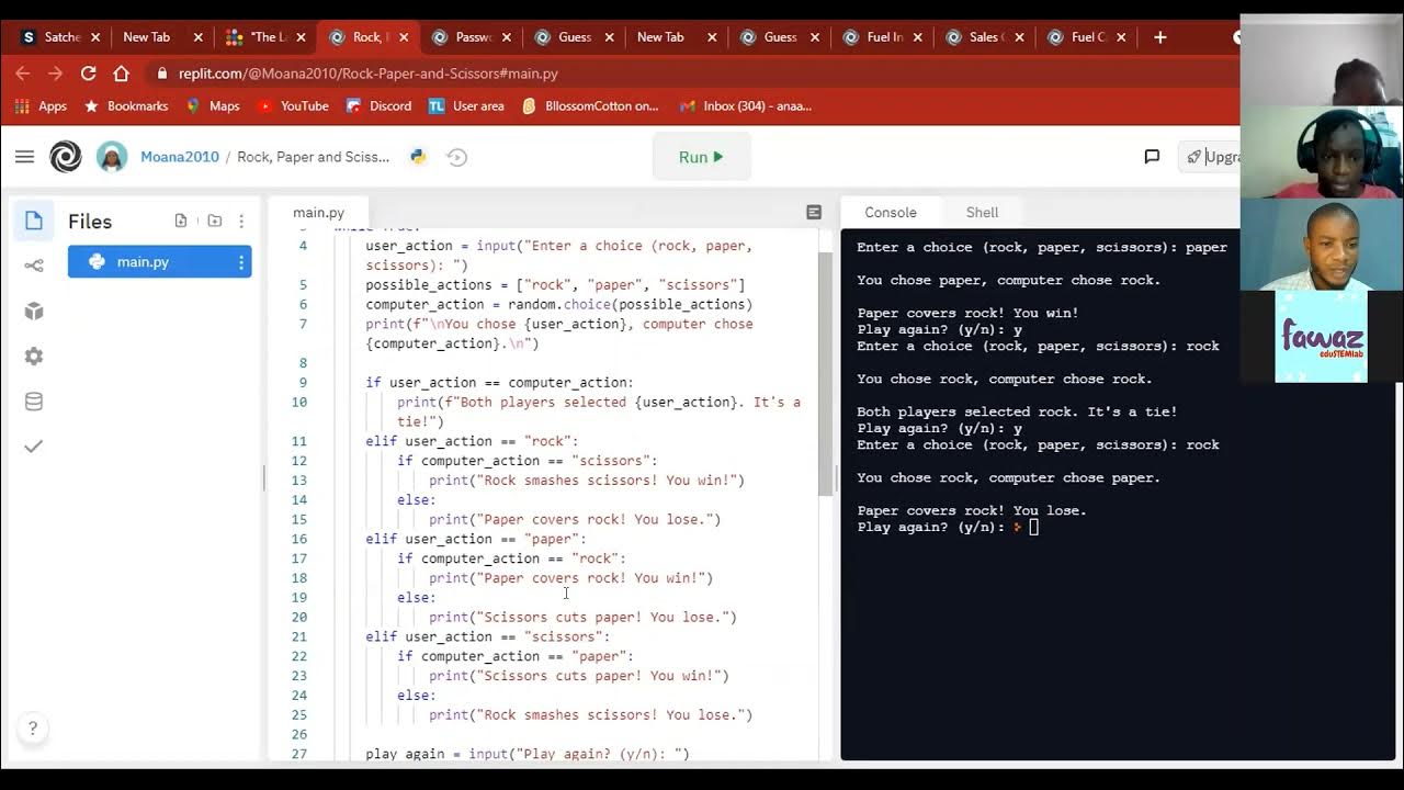 eduSTEMlab: Anaam's homework presentation (Python) - YouTube