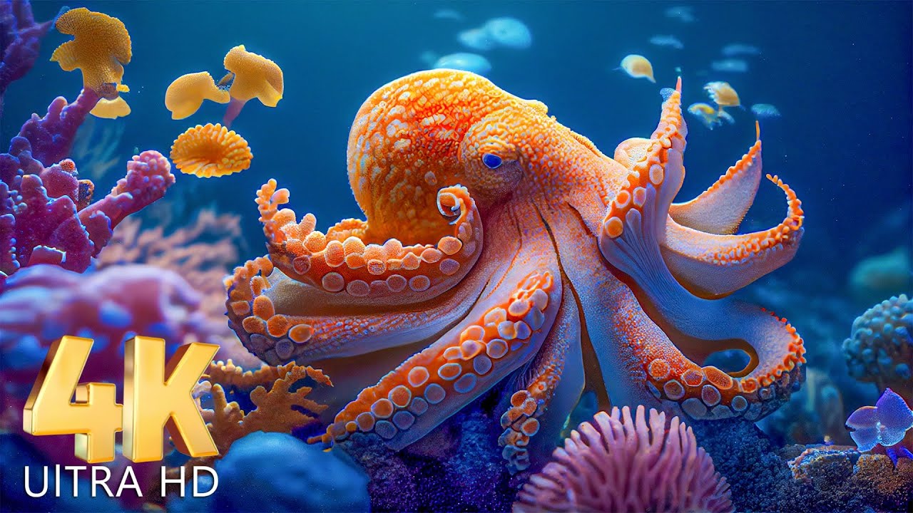 Underwater World 4K (ULTRA HD) 🐠 - Coral Reefs and Colorful Sea Life ...