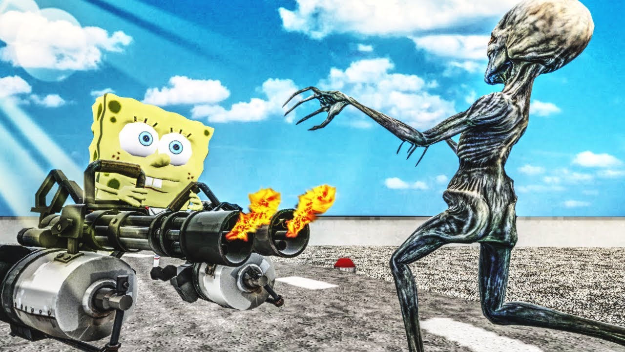 Spongebob Finds Himself In The Middle of An Zombie Alien Invasion in ...