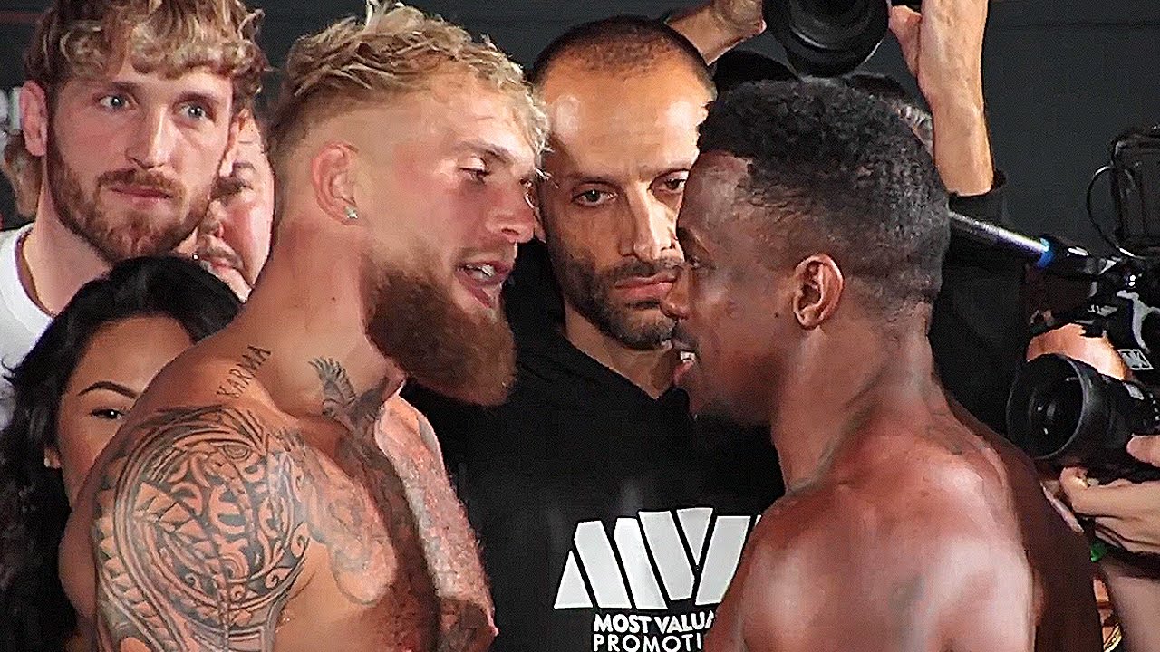 Jake Paul vs Andre August • FULL WEIGH IN & FACE OFF Video • Paul vs ...