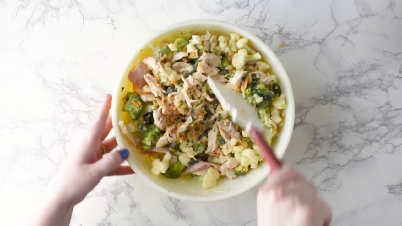 Veggie Loaded Rotisserie Chicken Casserole Recipe Video Youtube