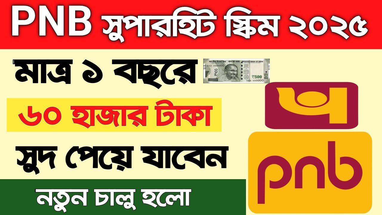PNB তে মাত্র ১ বছরে ৬০ হাজার টাকা সুদ পেয়ে যান😱 সুদের হার কত PNB স্কিম ...