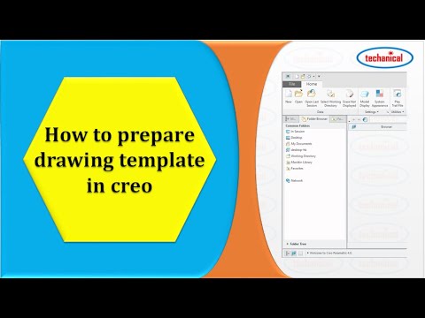 How to prepare drawing template in creo - YouTube