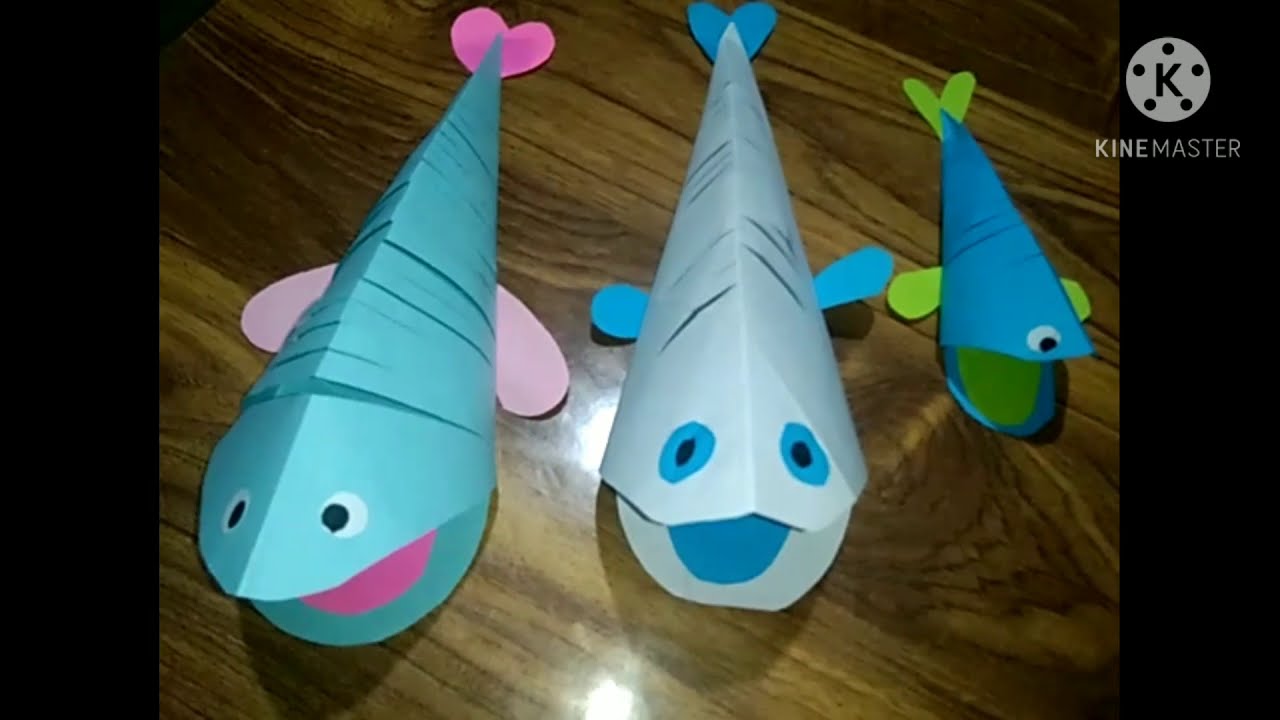 Moving Paper Fish || Easy Paper Craft || How to Make Paper Craft of ...