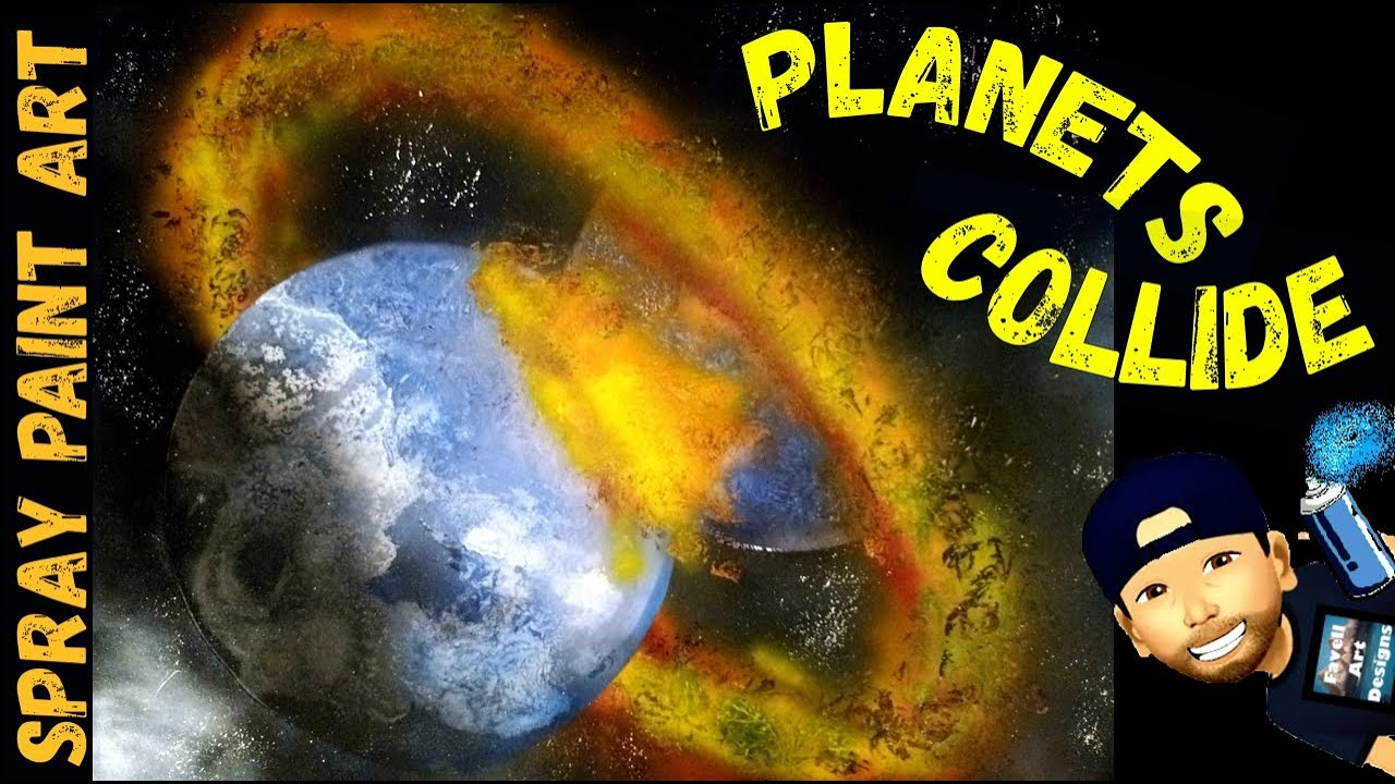 Planets Collide | Spray Paint Art Tutorial (Space/Galaxy) - YouTube