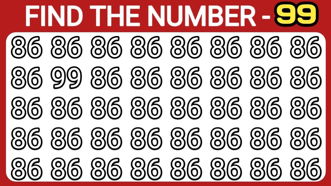 Observation Skills #65 Spot The Odd Number Out | How Good Are Your Eyes ...