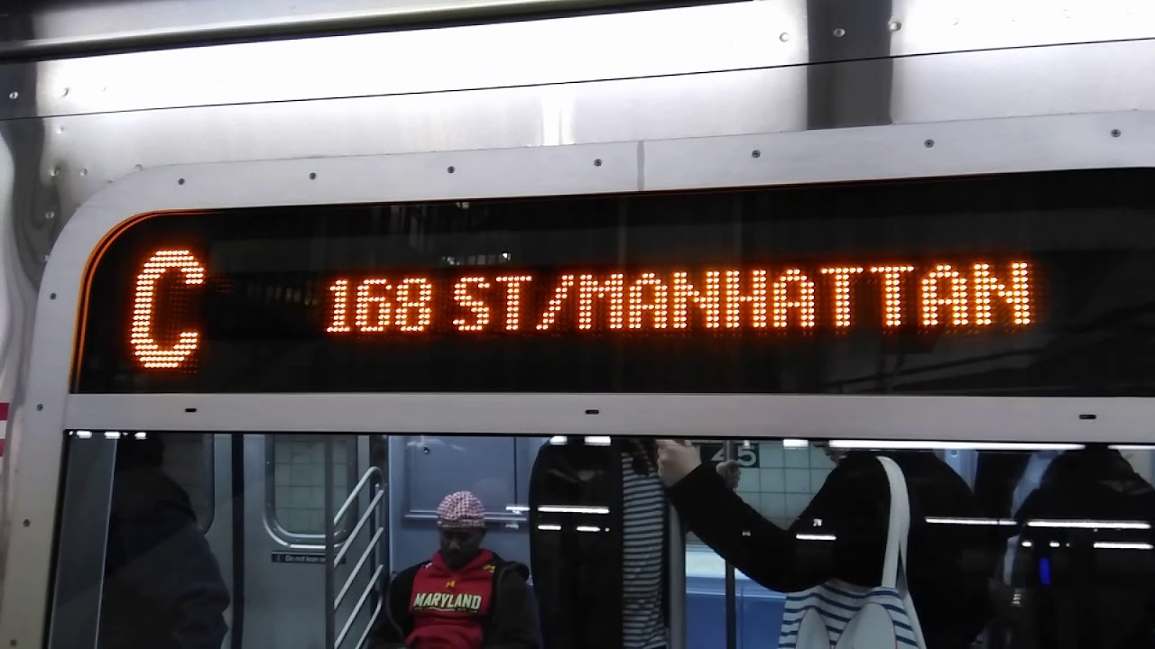 New train: 168 St bound R179 C at 145 St + quick look at interior ...