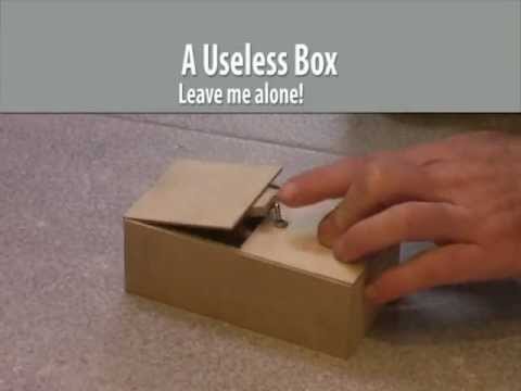 Most Useless Machine in a Box - 4 bar linkage mech - YouTube