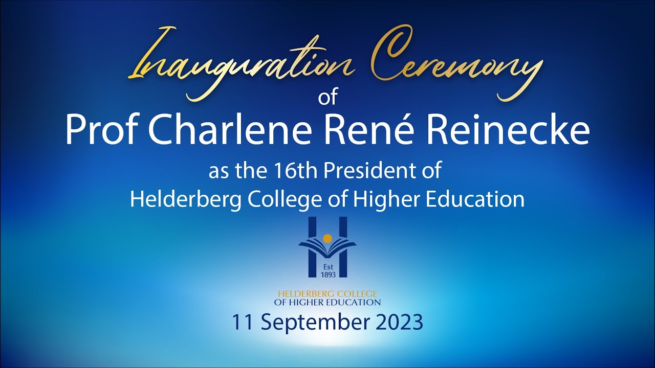 Inauguration Ceremony of Prof Charlene Reinecke. - YouTube