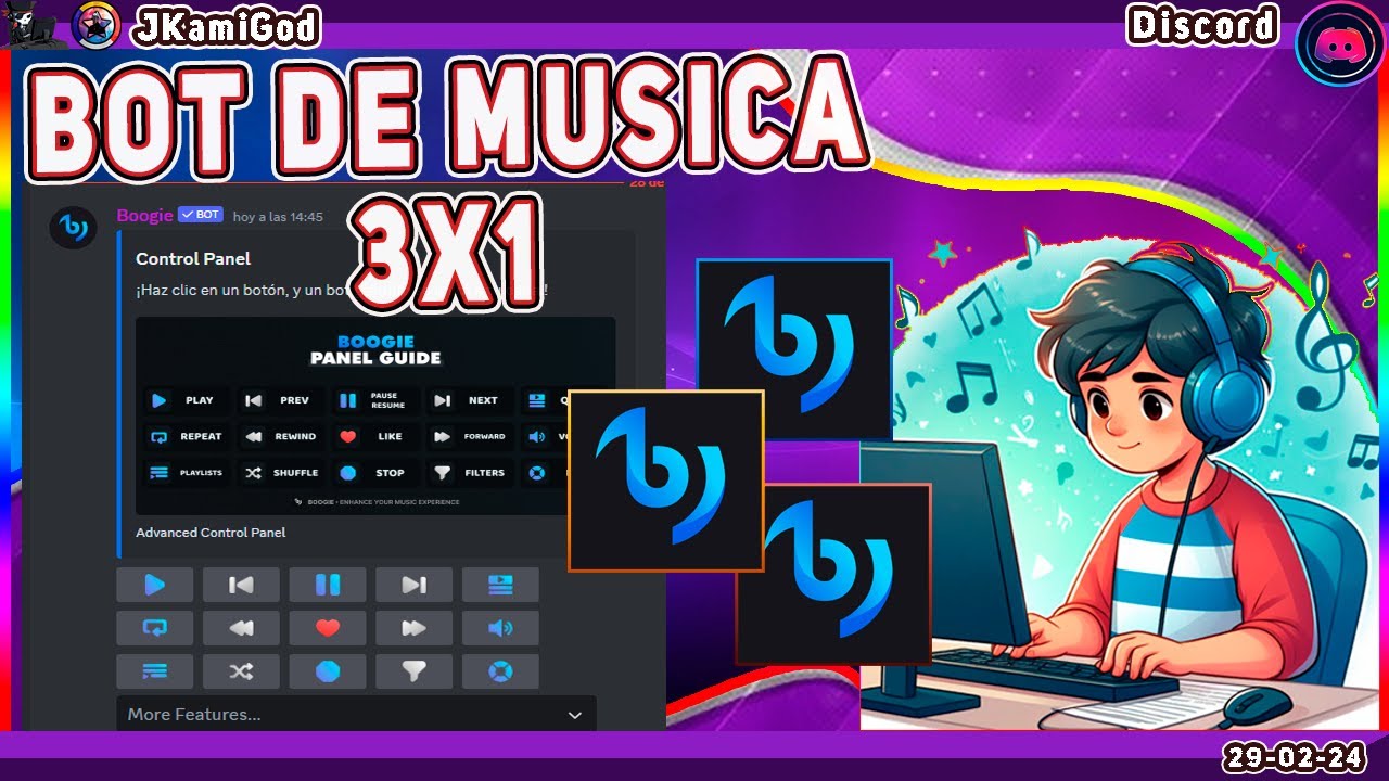 🟣Bot de música 3x1 - Boogie💠 Discord 📡 JKamiGod - YouTube