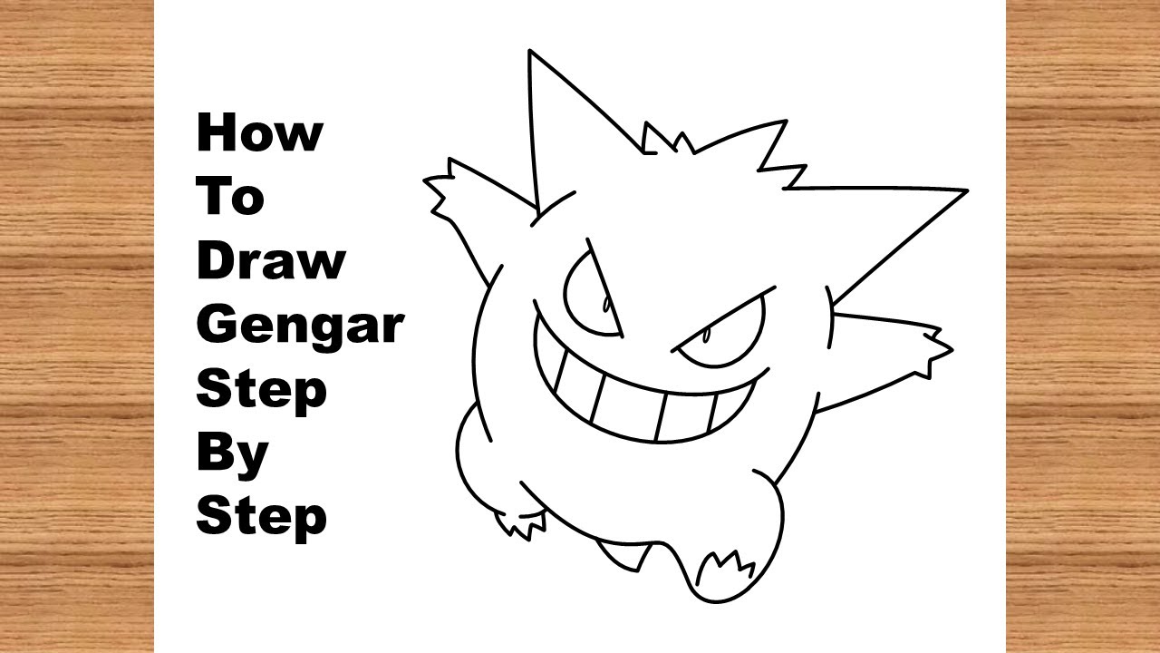 How To Draw Gengar From Pokemon | Easy Drawing | Tamanna's Drawing ...