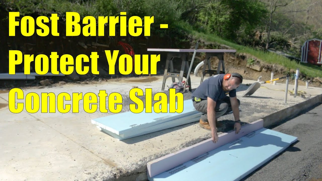 Garage Build #18 - Fost Barrier for Monolithic Slab - YouTube
