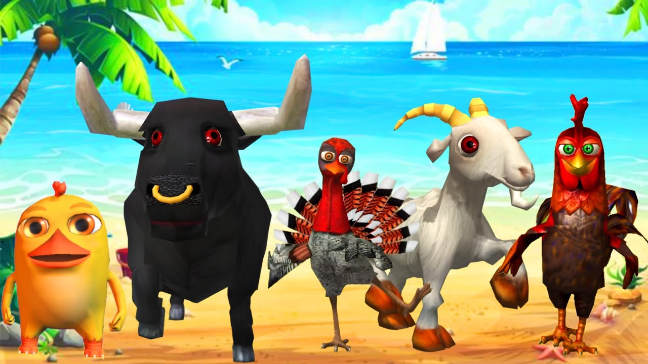 El pollito pio | pio pio 3d l pollito tractor। toro y dainasur । toro y ...