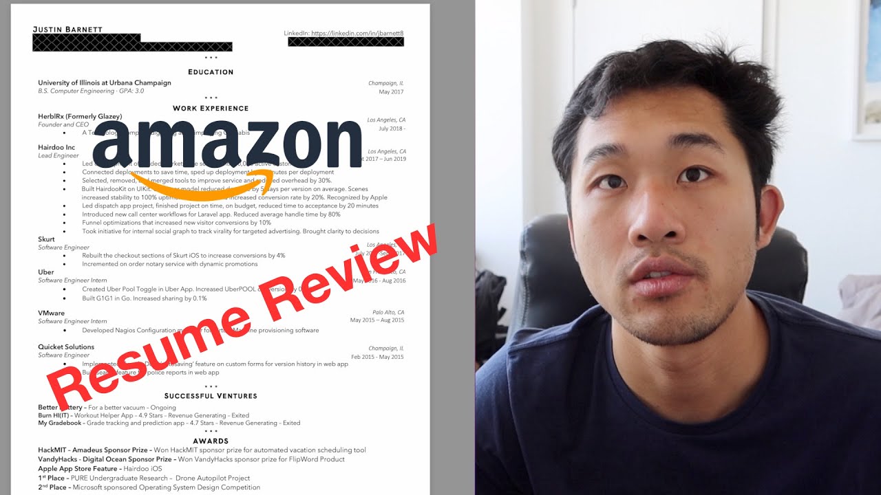 My resume that got me into Amazon - Resume Review to break into ...