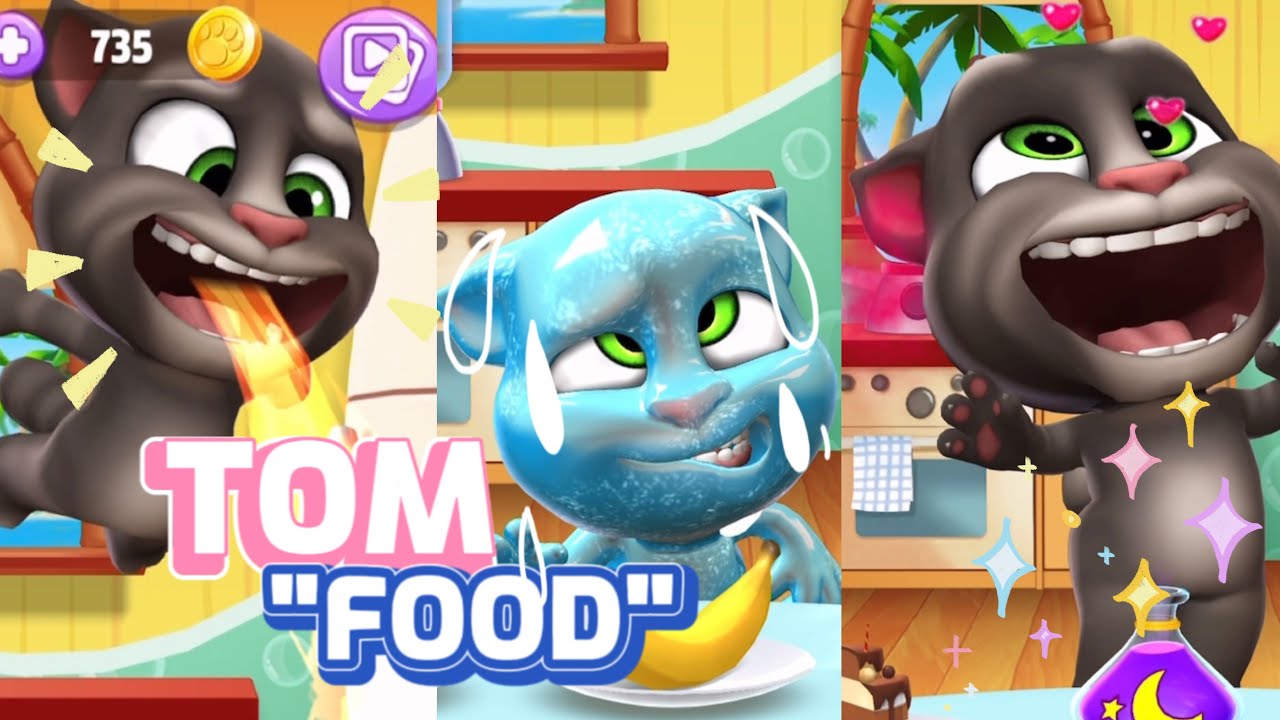 My Talking Tom 2 | TOM Food #1 | Makanan TOM #1 | Cat | Kucing Lucu ...