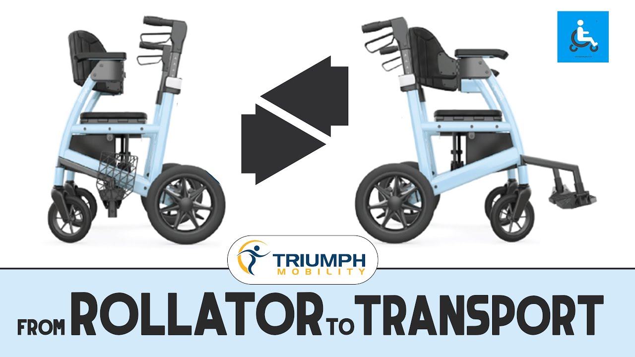 How to Convert the Prestige Rollator to Transport Chair | My Mobility ...