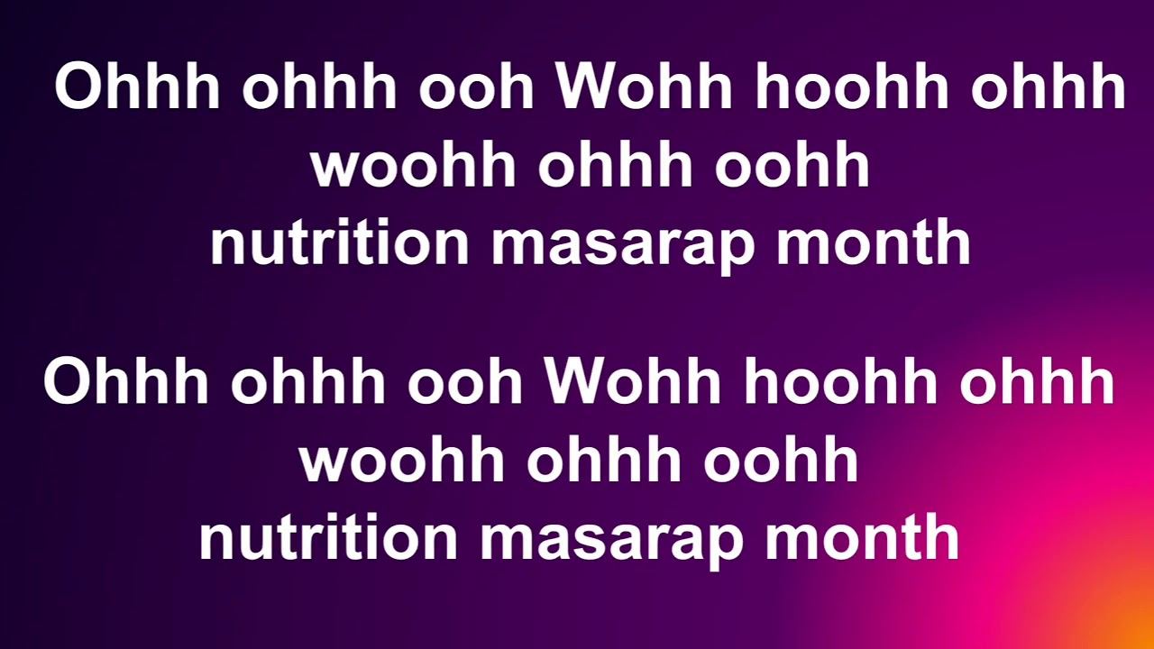 Nutrition month jingle - YouTube