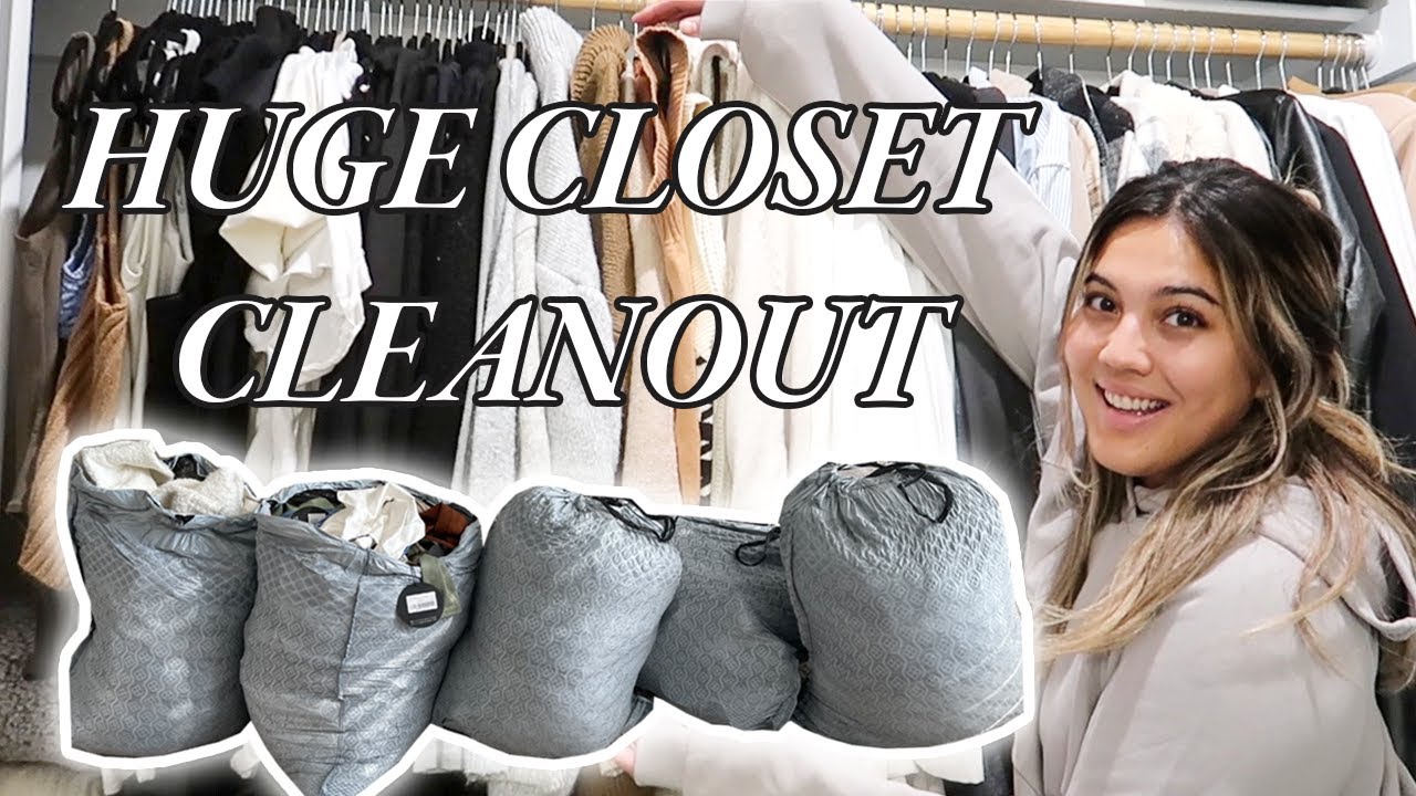EXTREME CLOSET CLEAN OUT 2021 | Decluttering and Organizing All My ...