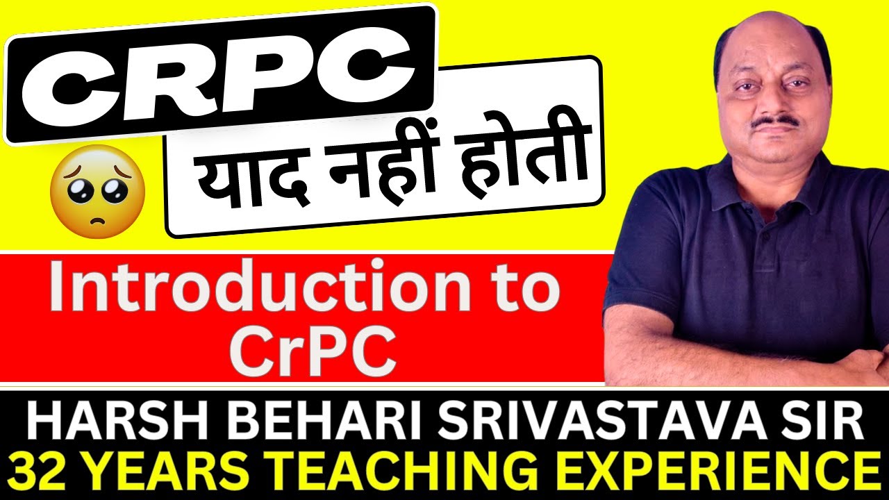 CrPC याद नहीं होती | Introduction to CRPC | Flow Chart | Free Judicial ...