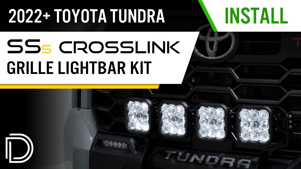 How To: Install 2022+ Toyota Tundra SS5 CrossLink Lightbar Kit | Diode Dynamics - YouTube
