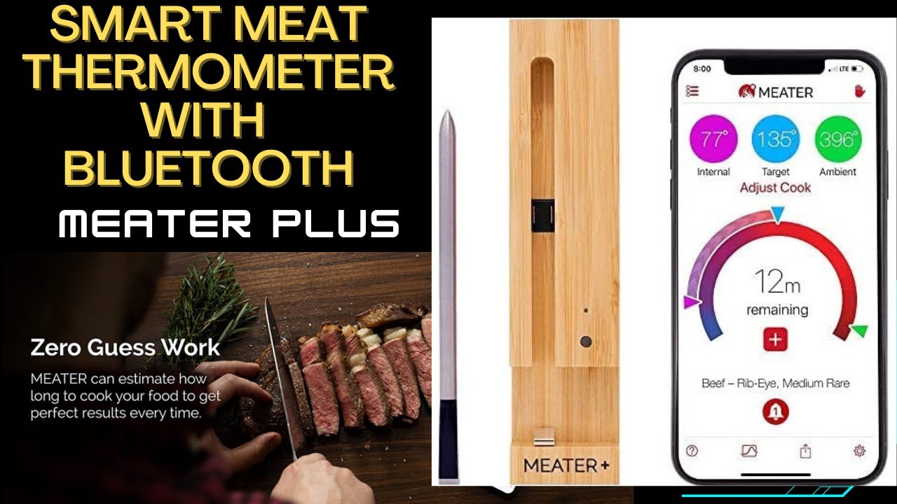 MEATER Plus | Smart Meat Thermometer with Bluetooth | 165ft Wireless ...
