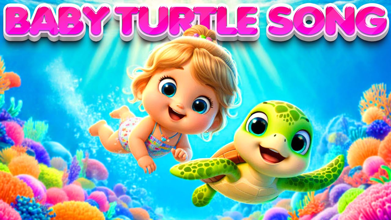 Baby Turtle Song | Swimming with Baby Girl | #TinyGeniusTV - YouTube