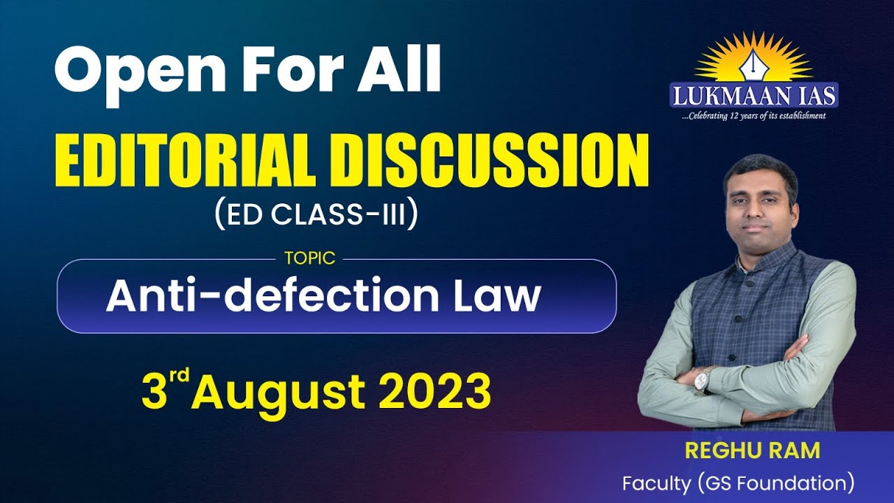 Open Session for All (Editorial Discussion) Class - III | Reghu Ram ...