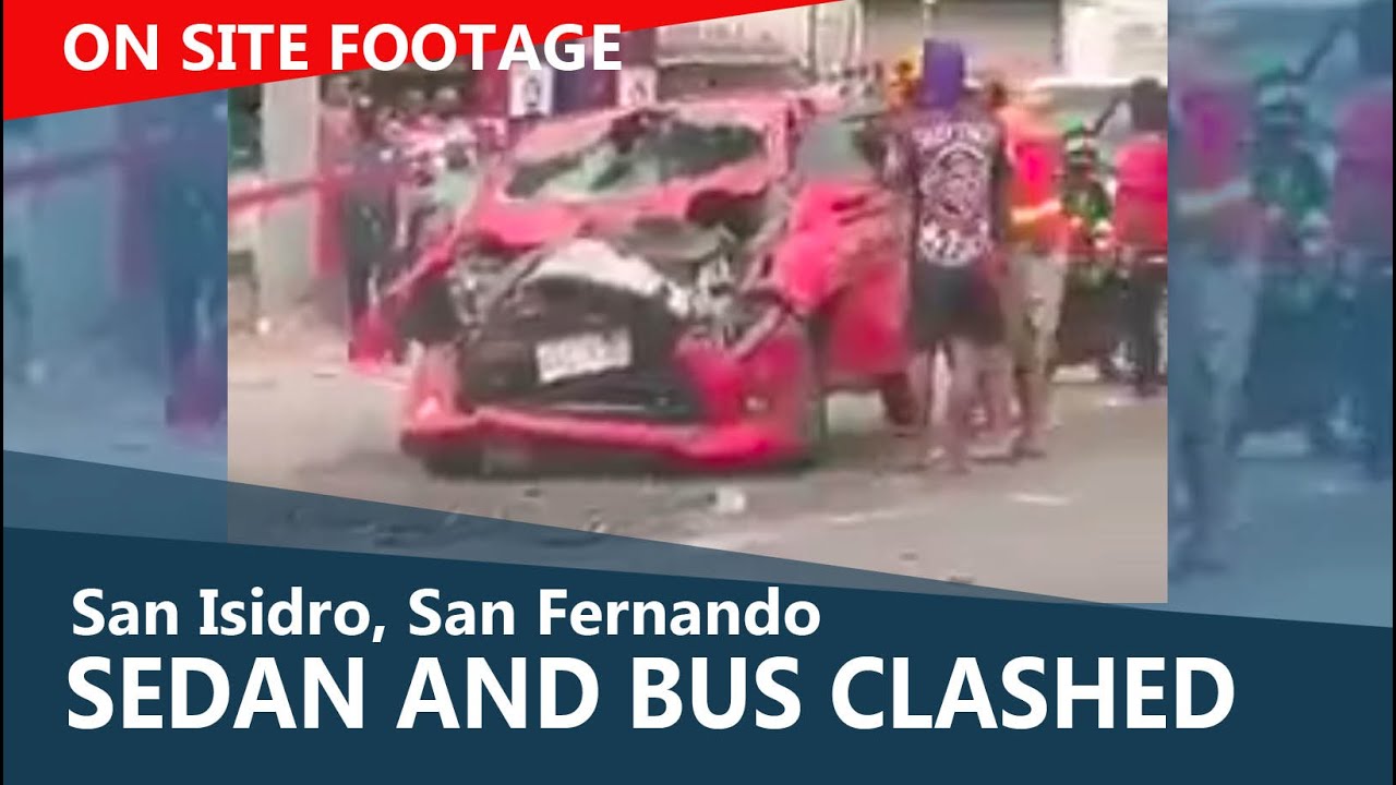 SEDAN AND BUS COLLISION ACCIDENT FOOTAGE (San Fernando, Cebu) - YouTube