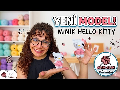 Amigurumi Hello Kitty Anahtarlık Yapımı | Amigurumi Hello Kitty Yapımı | Dikişsiz Kolay Amigurumi 