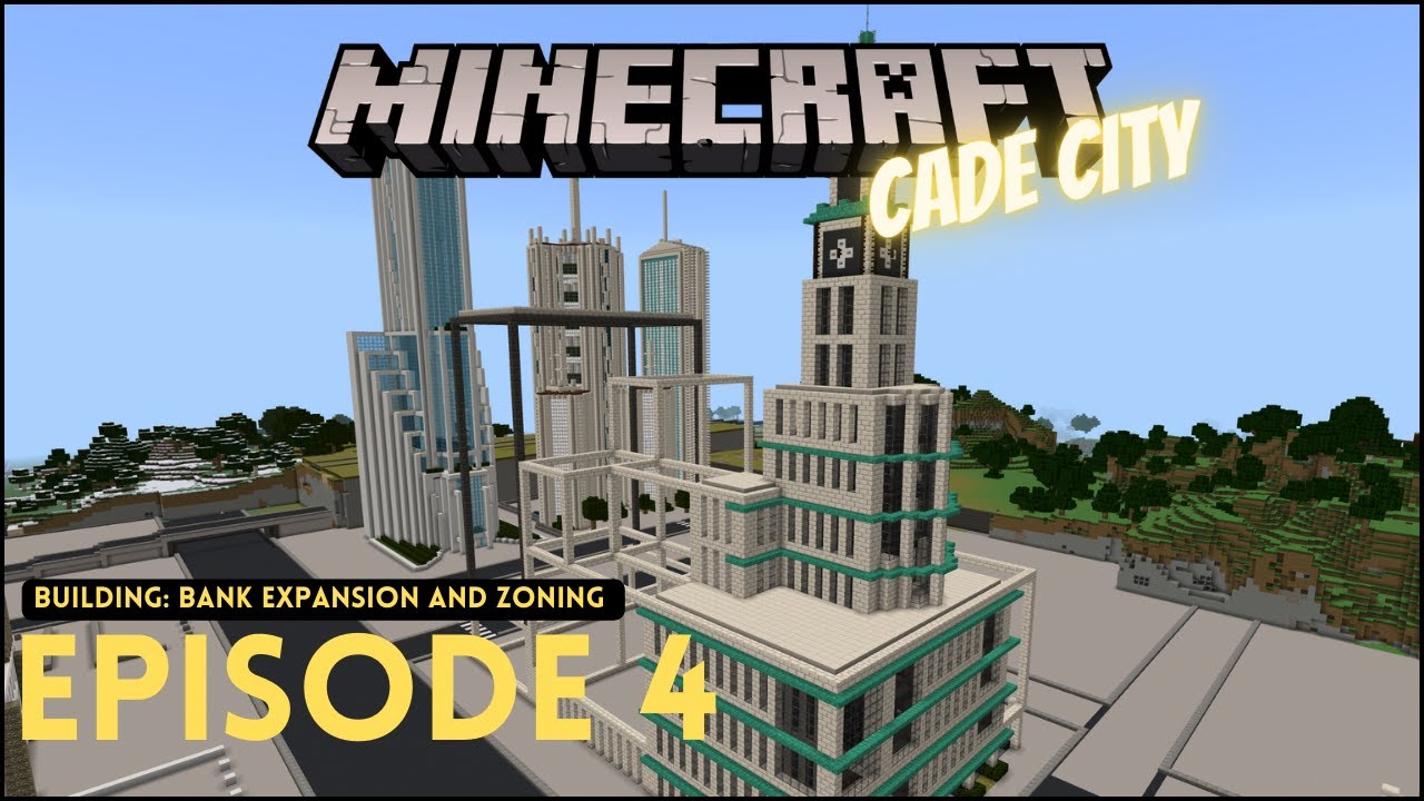 Bank Building Expansion | Building Cade City 4 | Minecraft City - YouTube