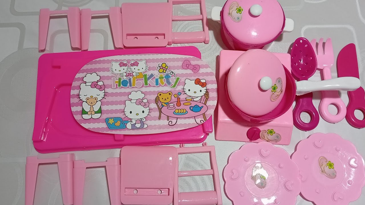 4 Minutes Hello Kitty Mini dining & Kitchen set role play asmr #asmr # ...