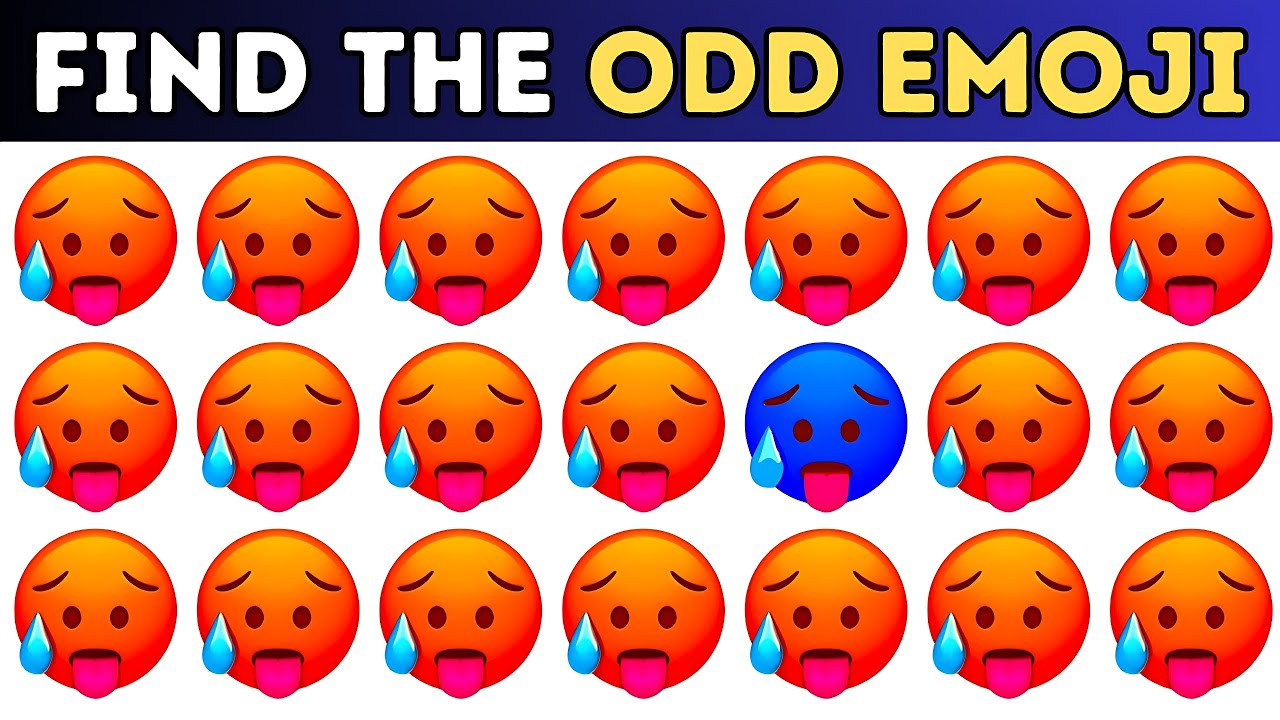 FIND THE ODD EMOJI OUT in 15 Seconds! Odd Emoji Quiz Odd One Out Puzzle ...