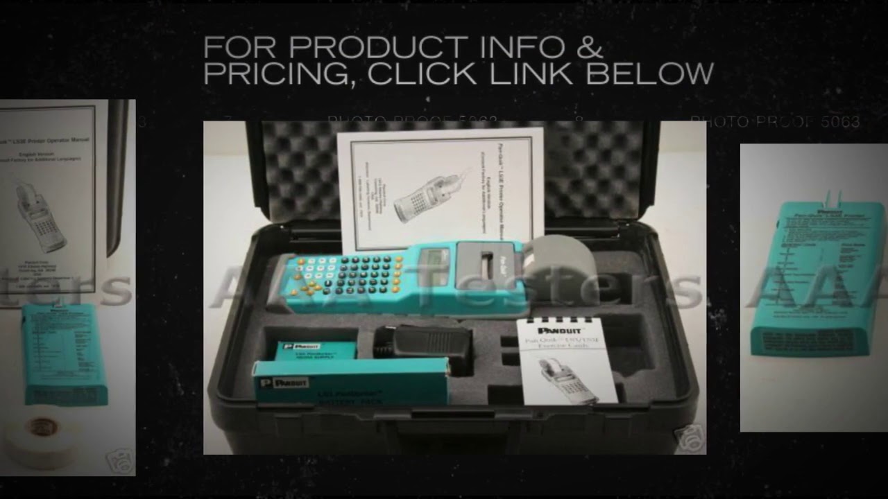 Panduit PAN-Quick LS3E Hand Held Labler Printer - YouTube