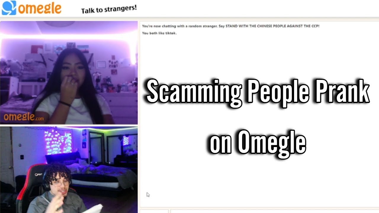 Trying To Scam People Prank On Omegle - YouTube