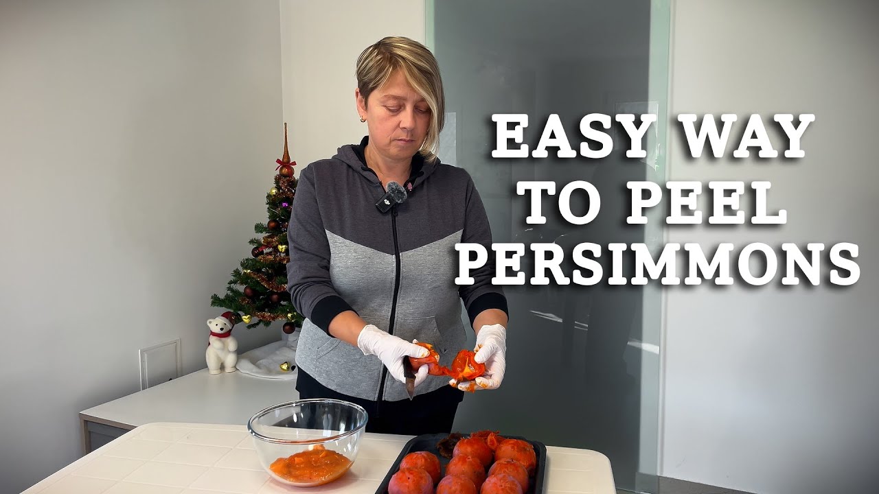 How to Peel Ripe Persimmons - Quick and Easy - YouTube