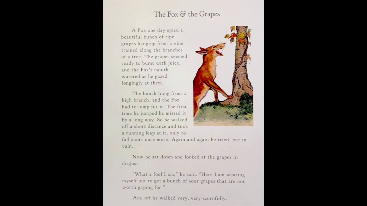 Aesop’s Fables: The Fox and the Grapes aka Sour Grapes! 🦊 🍇 - YouTube