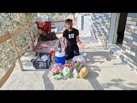 Ali in the rugged mountains; great joy as food arrives and construction of dream hut continues