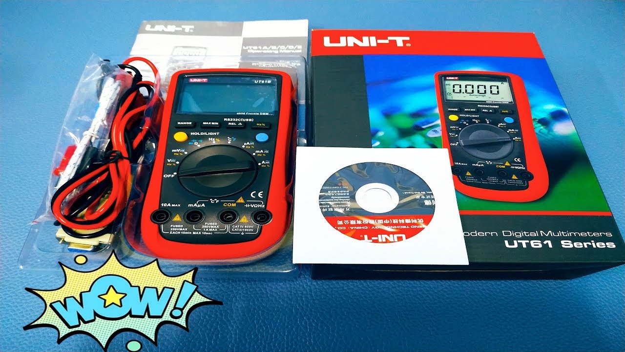 مراجعة ملتيميتر UT61 يونى تى | Digital Multimeter UNI-T UT61B Unboxing ...