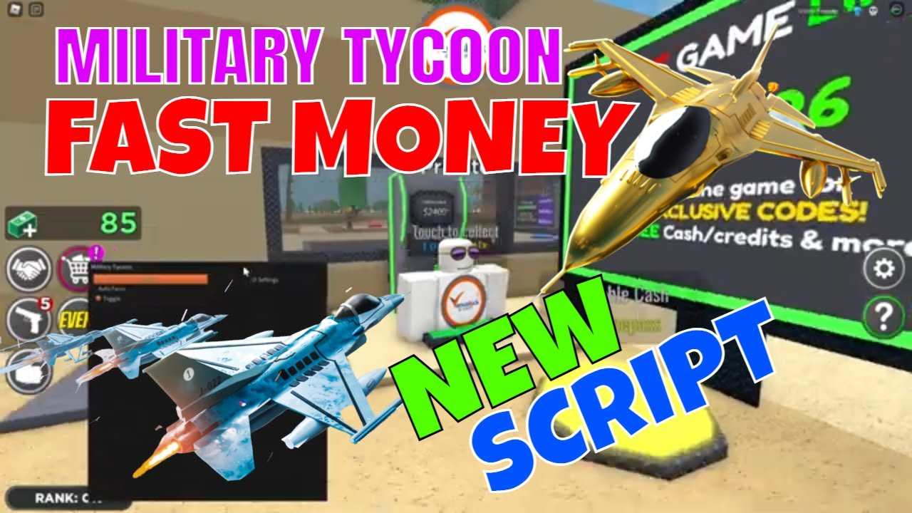 ROBLOX Military Tycoon SCRIPT GUI | Auto Farm | Fast Money | Auto Build ...