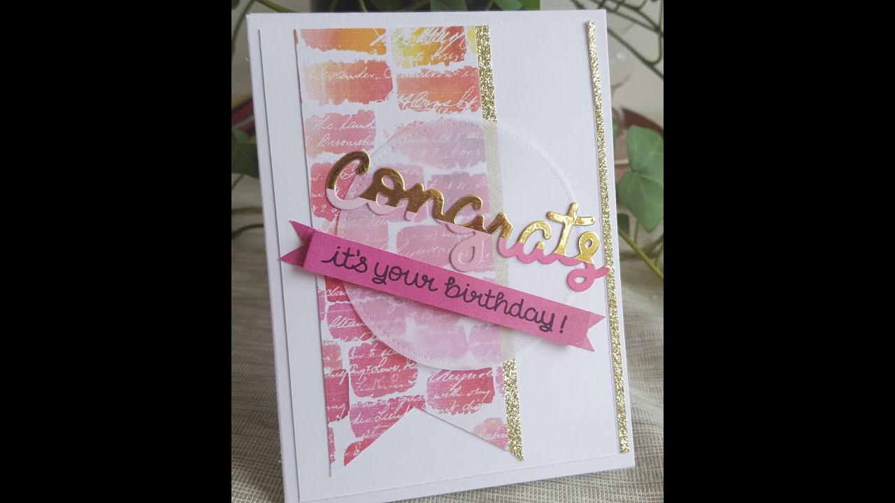 Congratulations card DIY Cardmaking - YouTube