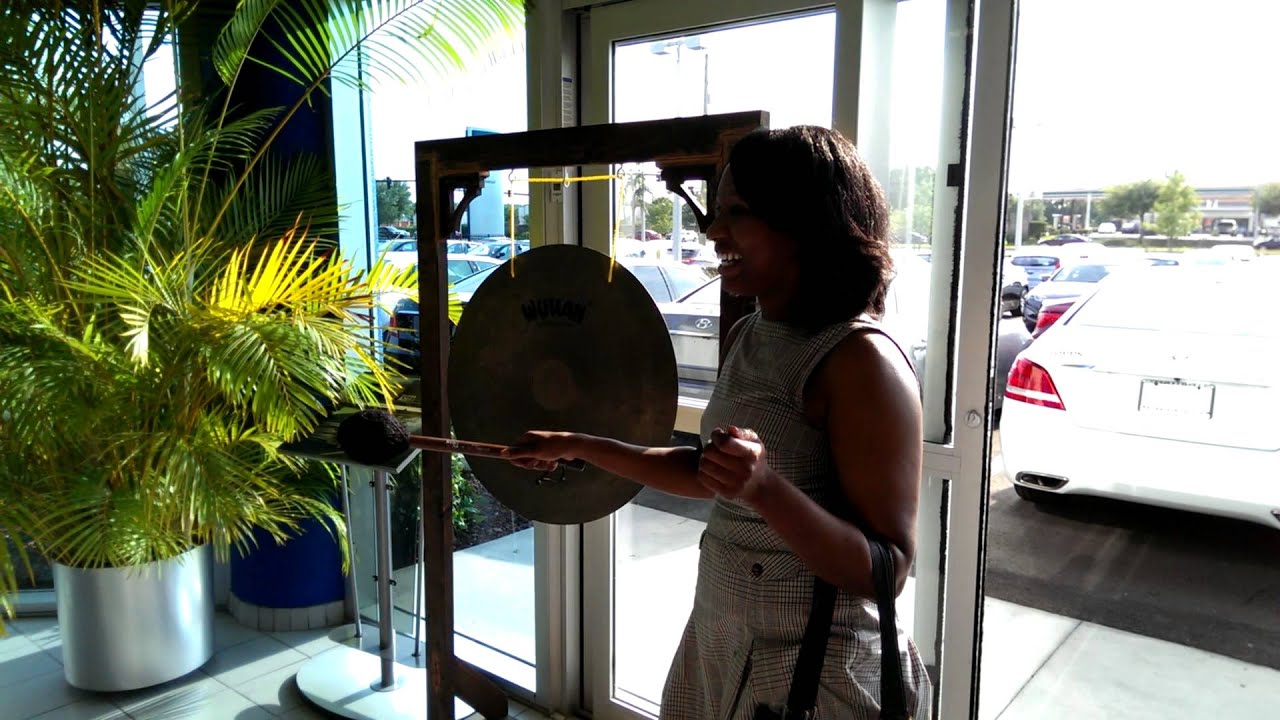 Trinicia and Davonta hit the gong. - YouTube