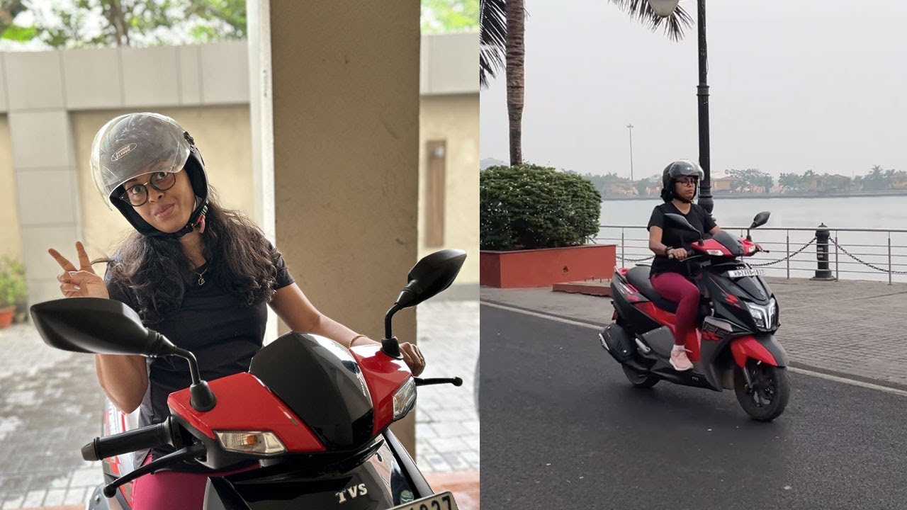 First day of my scooter training 🚴‍♀️ - YouTube