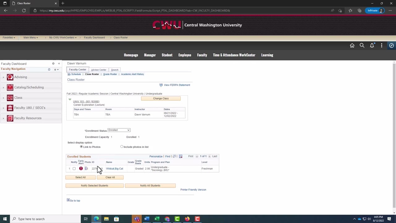 CWU Faculty Waitlist - YouTube