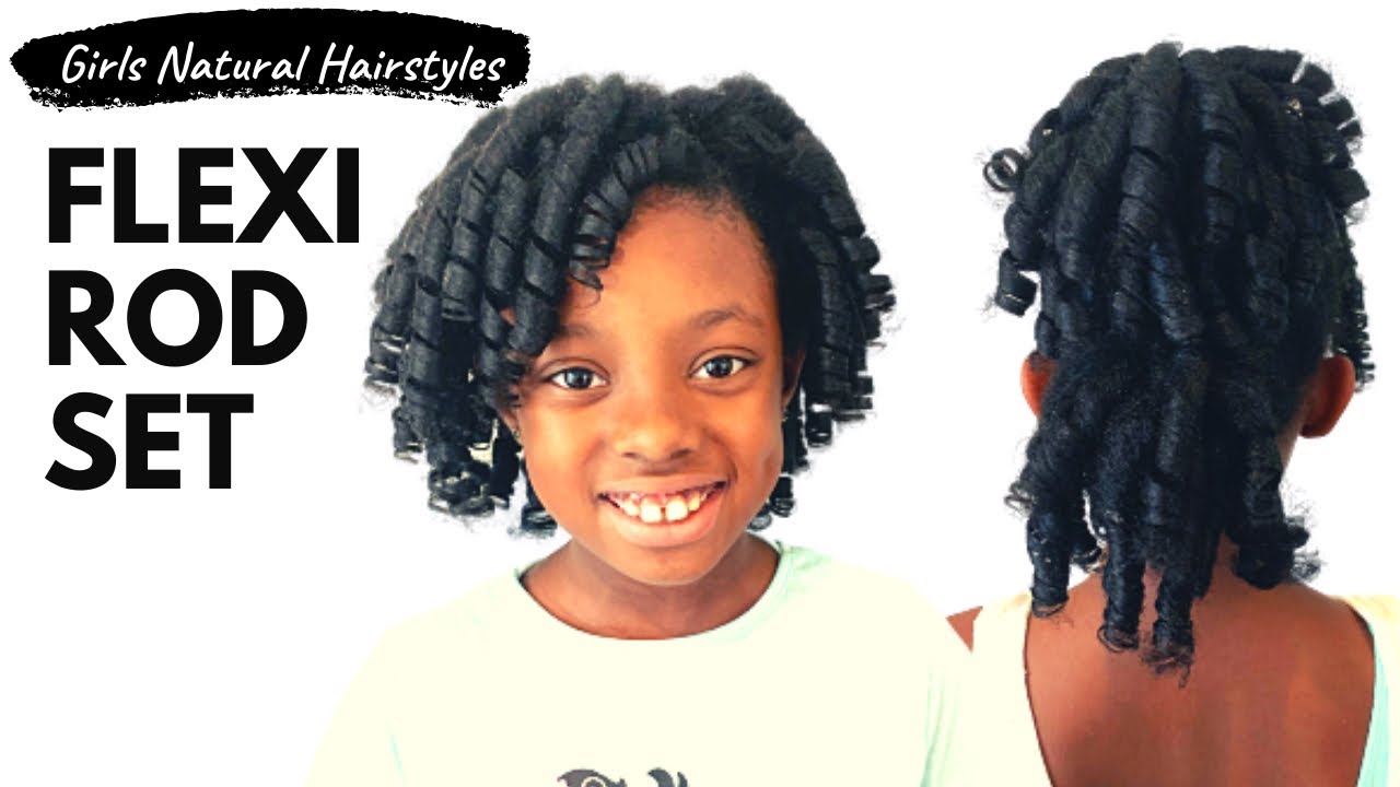 Flexi Rod Set Kids Natural Hairstyles - YouTube