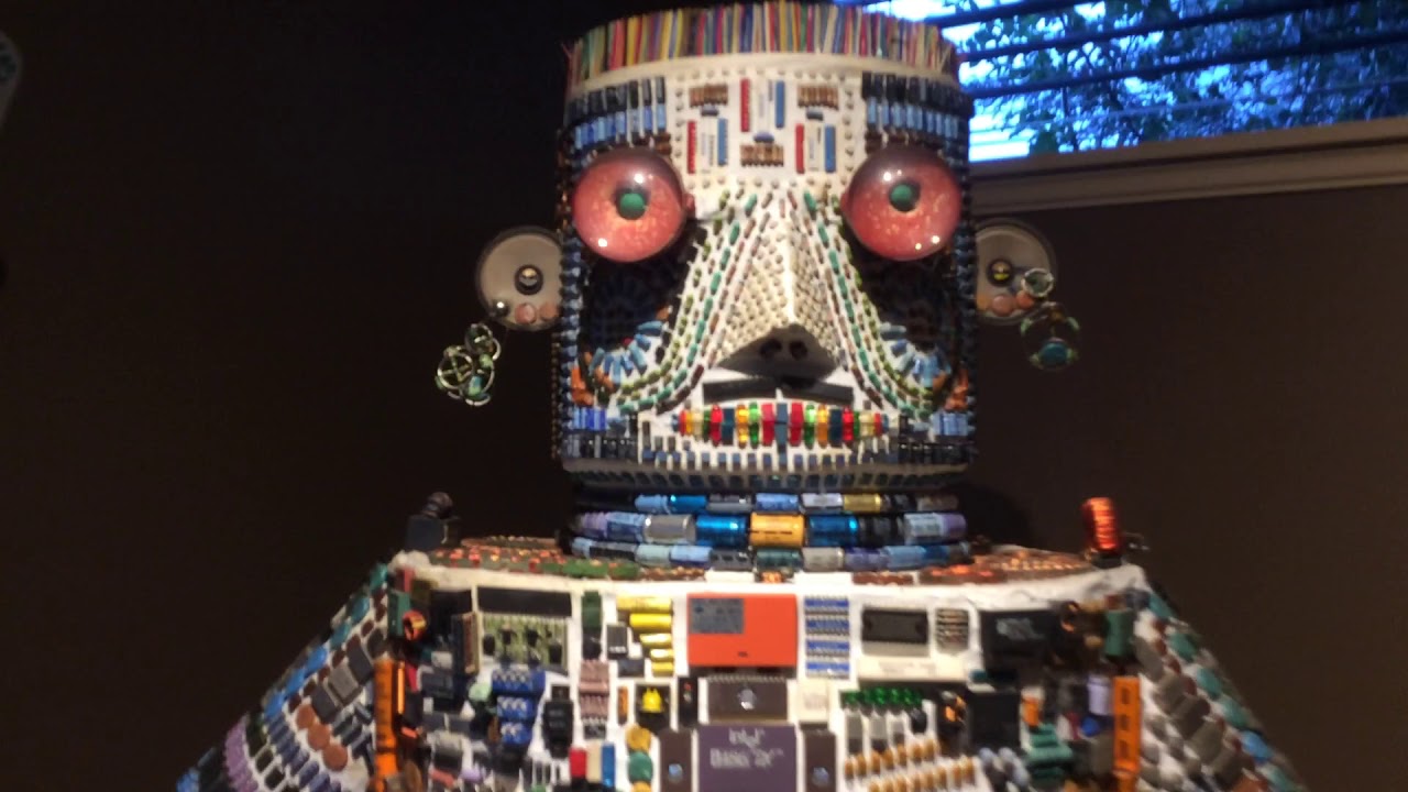 George, the 7 foot tall Robot, and his favourite song! - YouTube