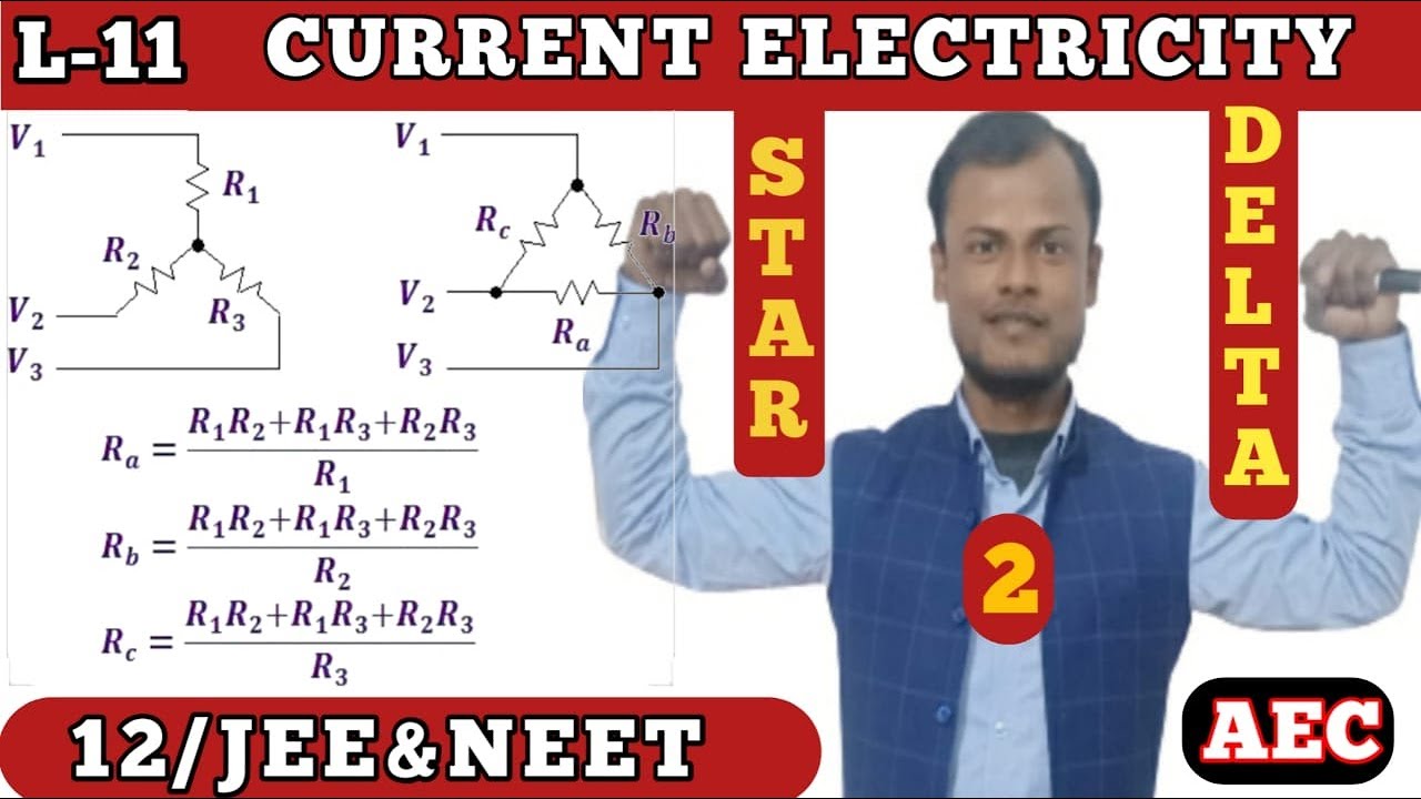 Current Electricity -11 || Star-Delta Transformation || STAR TO DELTA ...