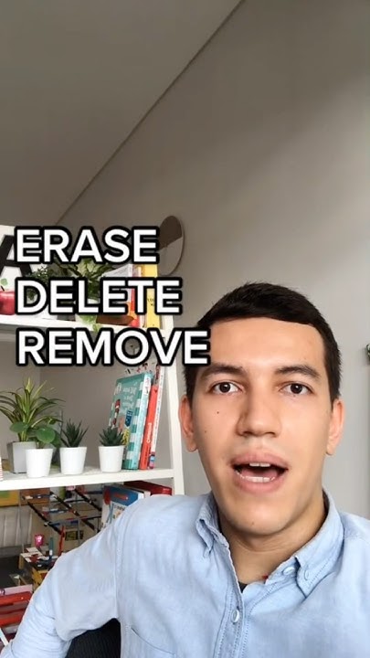 Bedanya : 'ERASE, DELETE, REMOVE' (semuanya MENGHAPUS?) #bahasainggris #belajarbahasainggris ...